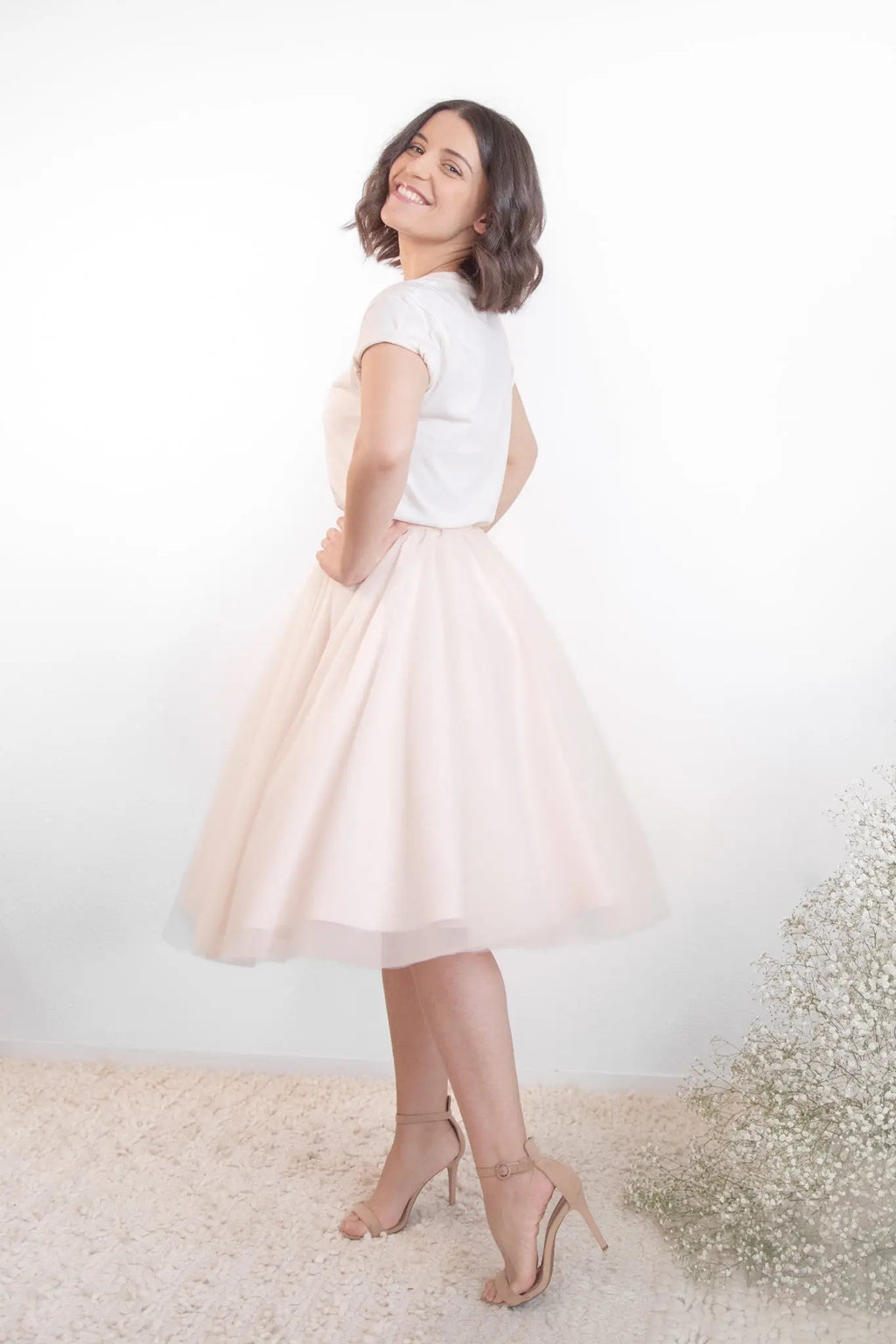 Tulle Midi Skirt | Birdie. | Blush | Romantic Skirt for Women