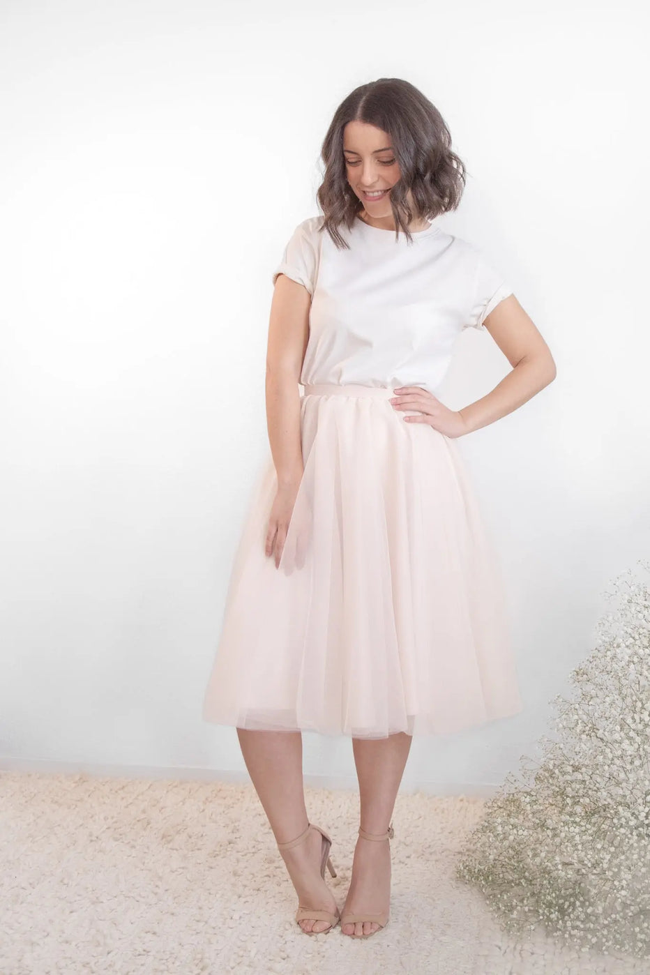 Tulle Midi Skirt | Birdie. | Blush | Romantic Skirt for Women